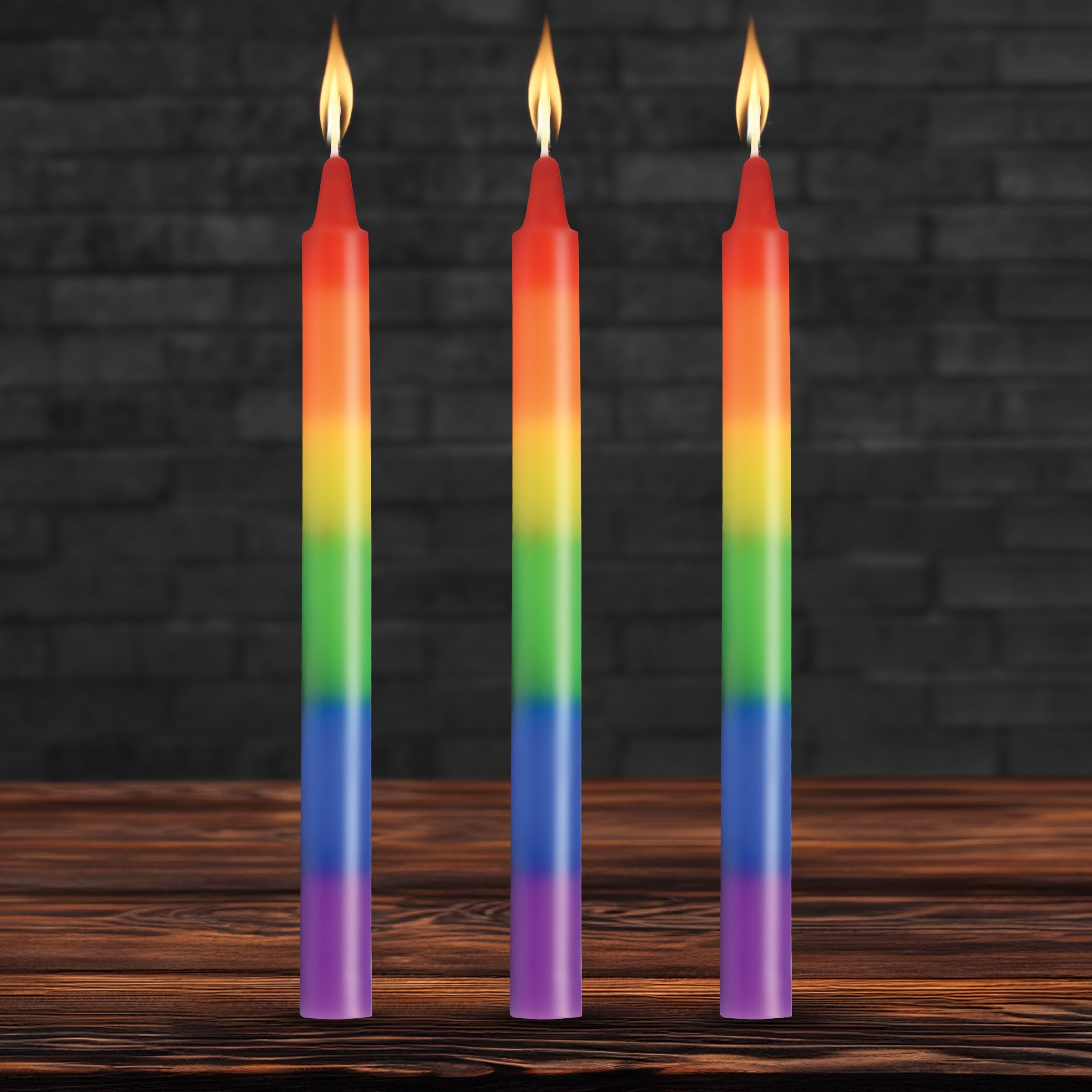 Pride Candles Rainbow Drip Candle Set of 3 – XR Brands