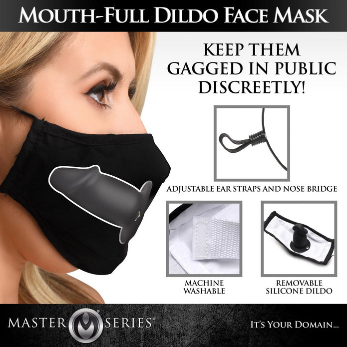 Mouth Full Dildo Face Mask XR Brands Mouth Full Dildo Face Mask XR Brands